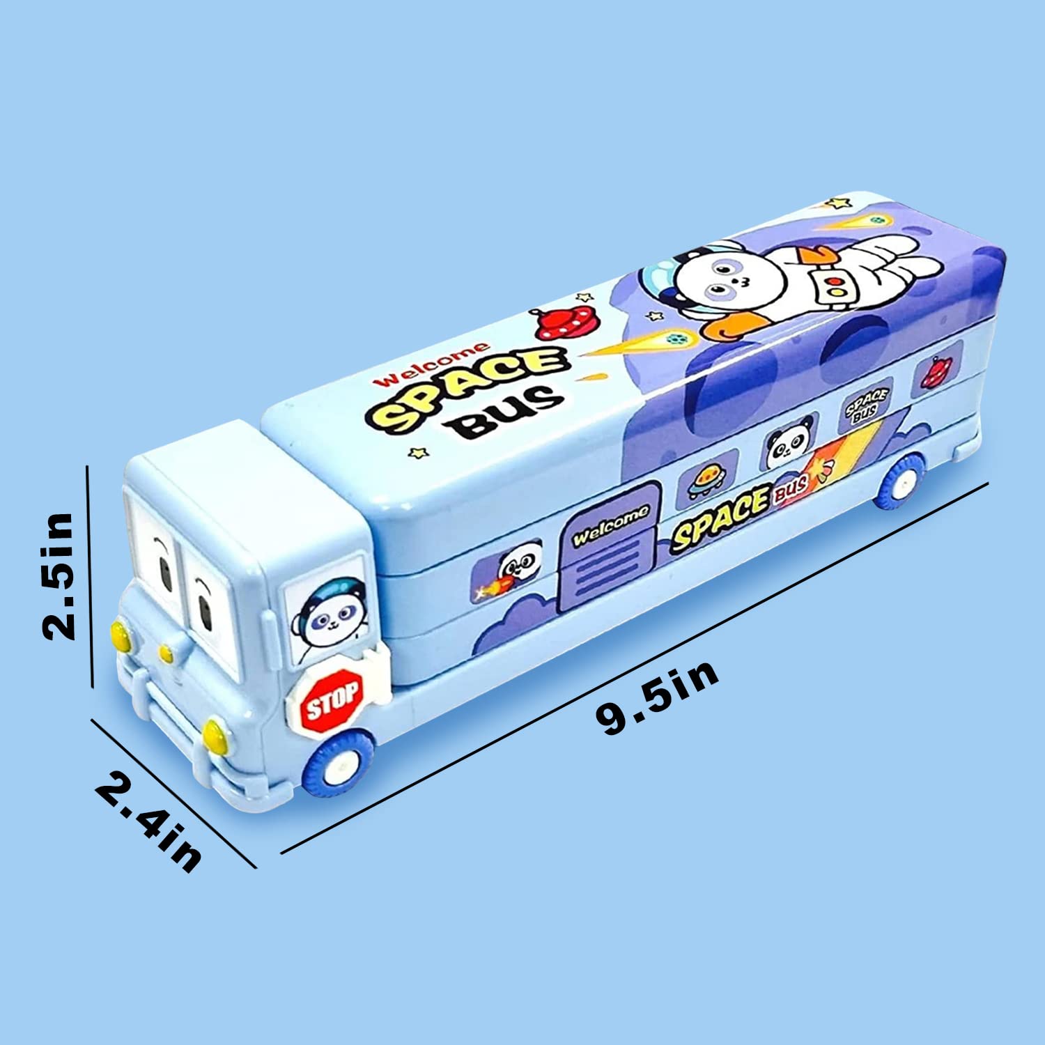 Stylish School Bus Geometry Box for Boys - Gadget Thought